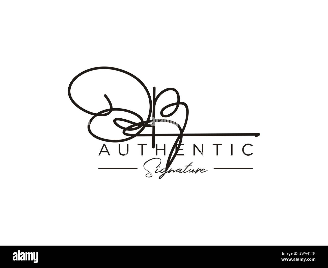 OP Signature Logo Template Vector Stock Vector Image & Art - Alamy