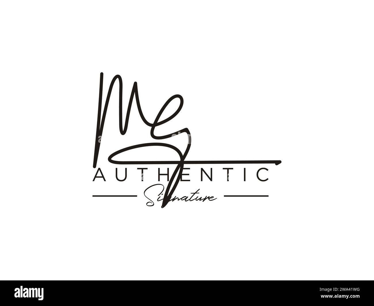 ME Signature Logo Template Vector Stock Vector Image & Art - Alamy