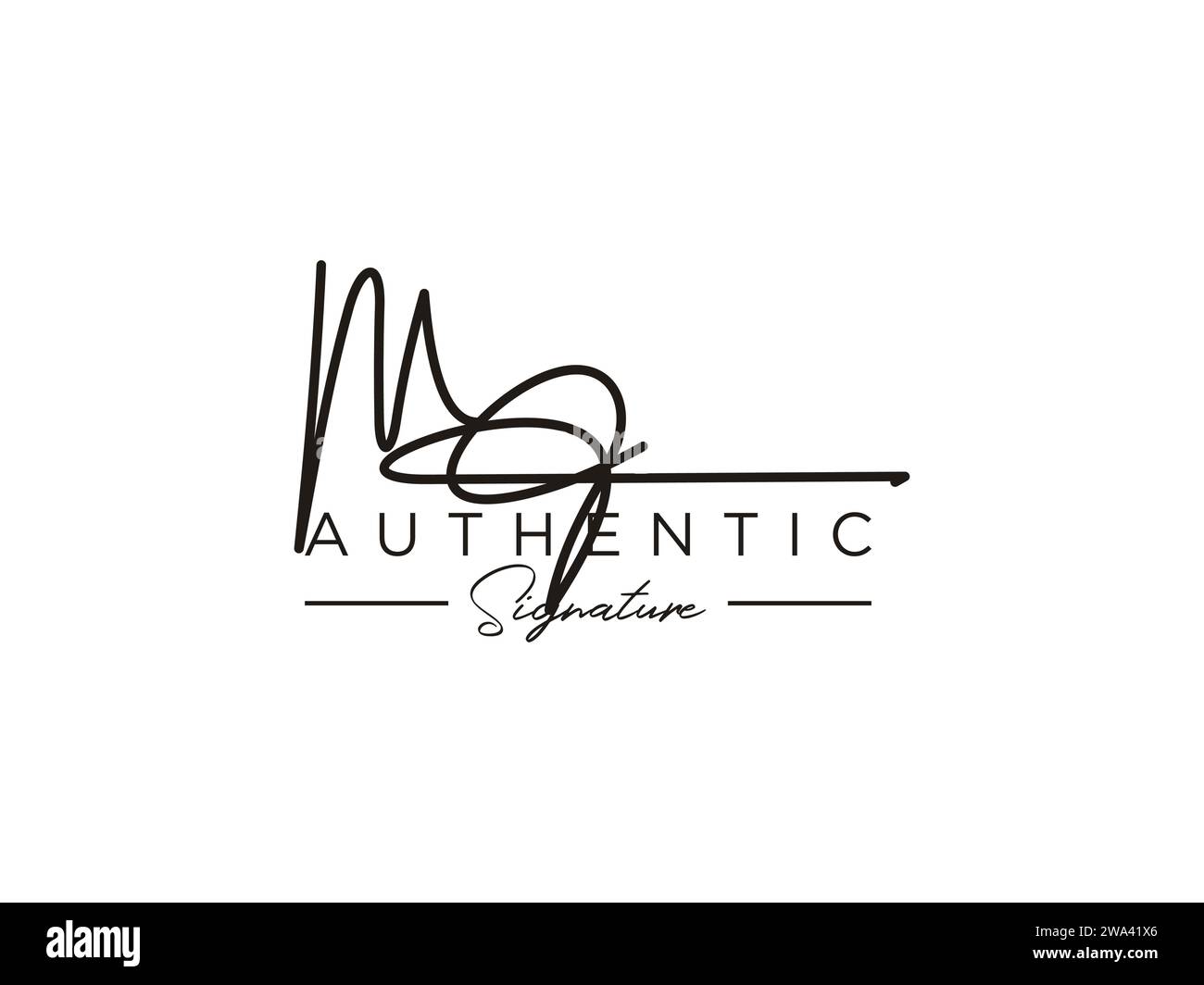 MO Signature Logo Template Vector Stock Vector Image & Art - Alamy