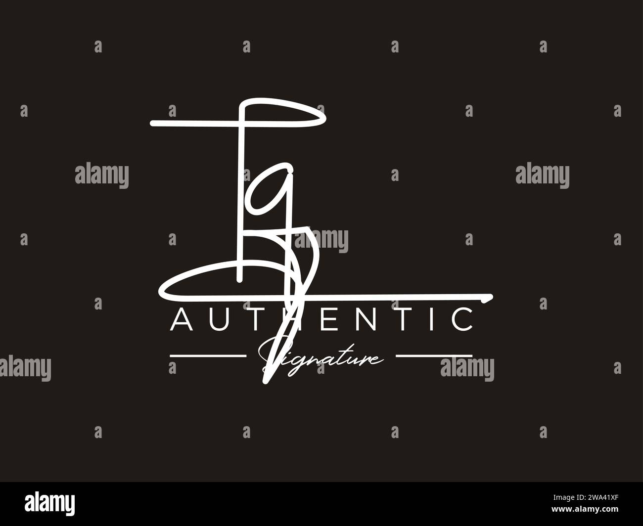 TQ Signature Logo Template Vector Stock Vector Image & Art - Alamy