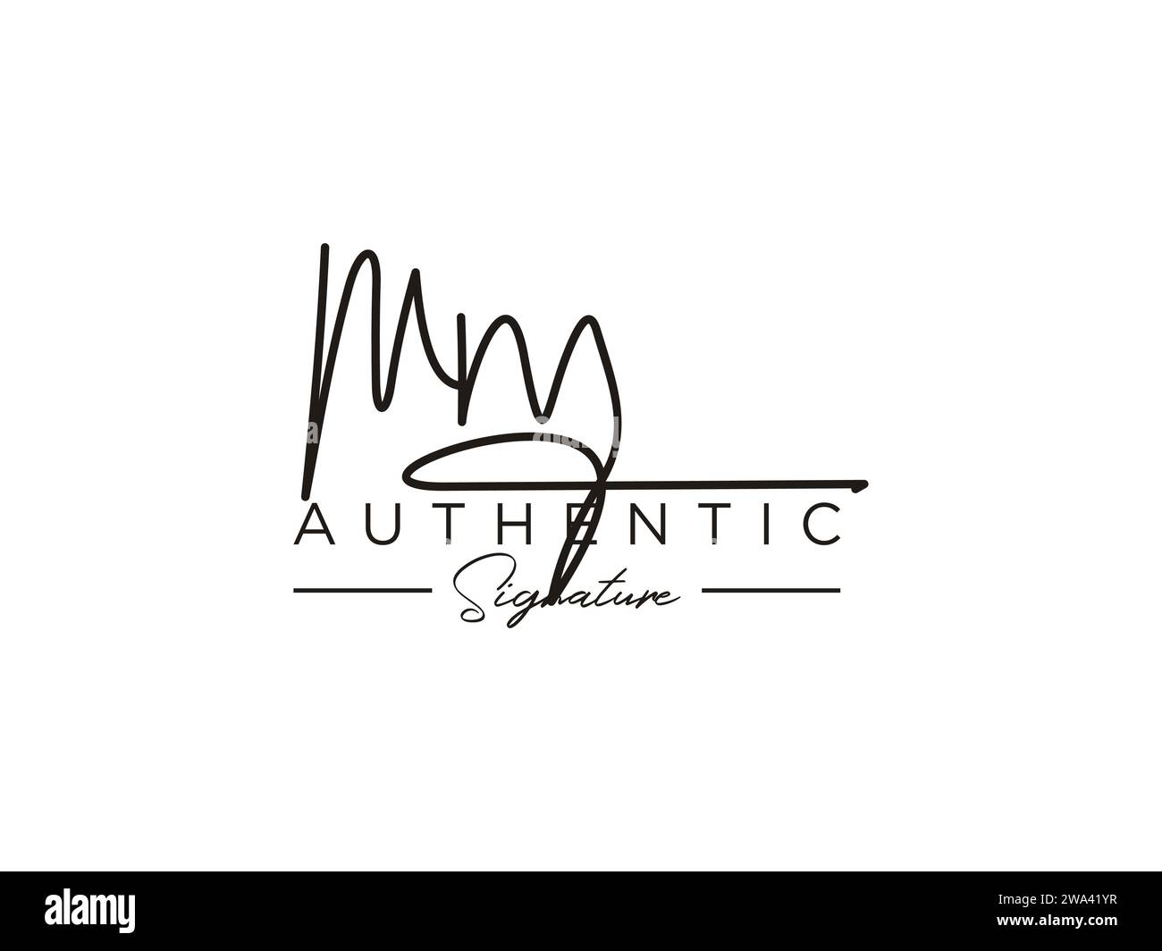 MM Signature Logo Template Vector Stock Vector Image & Art - Alamy