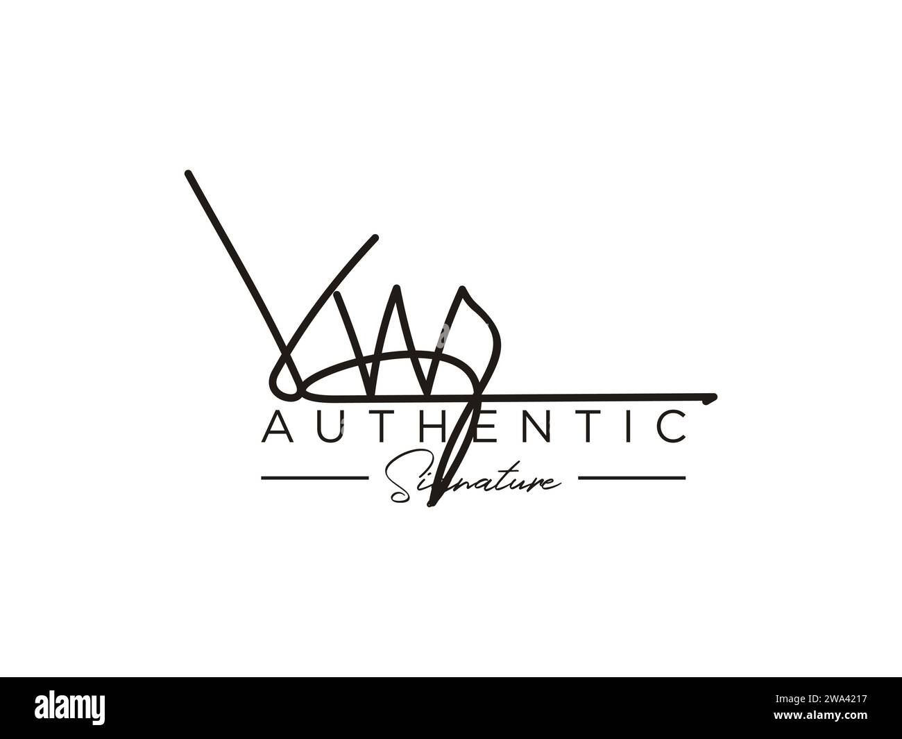 VW Signature Logo Template Vector Stock Vector Image & Art - Alamy
