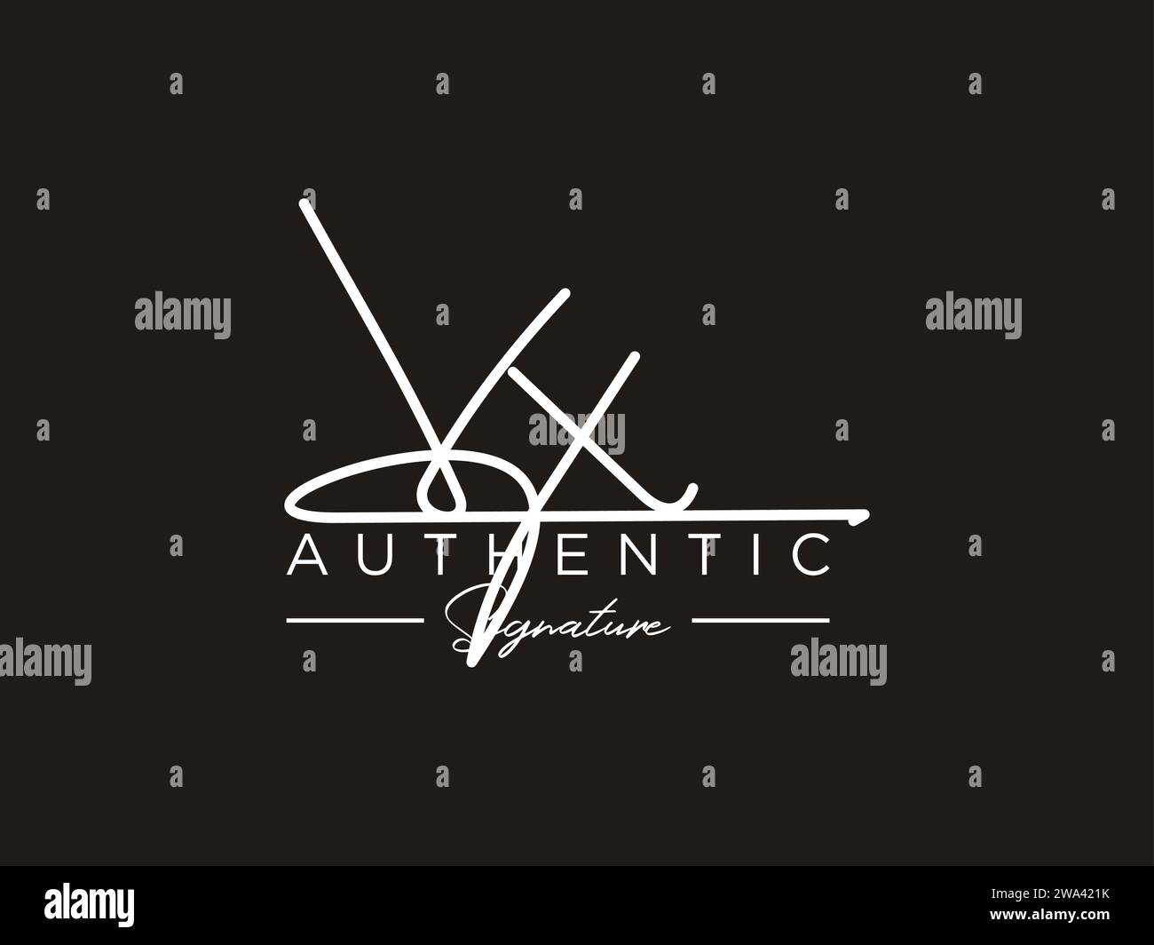 VX Signature Logo Template Vector Stock Vector Image & Art - Alamy