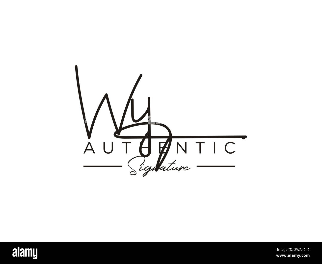 WY Signature Logo Template Vector Stock Vector Image & Art - Alamy