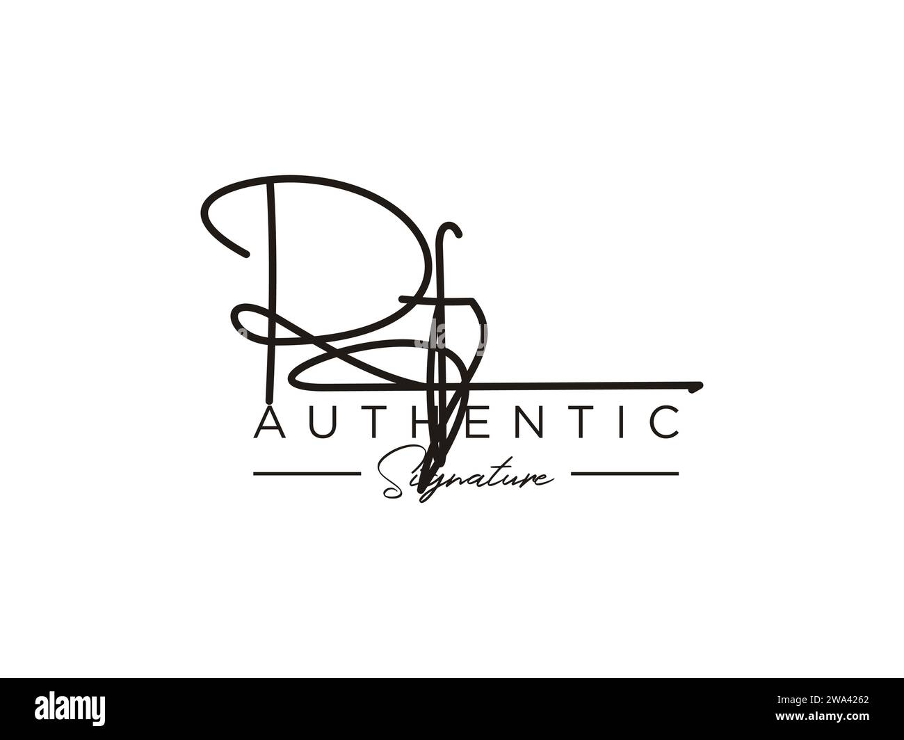 RF Signature Logo Template Vector Stock Vector Image & Art - Alamy