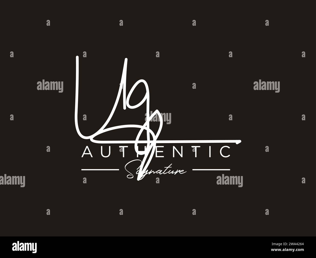 UG Signature Logo Template Vector Stock Vector Image & Art - Alamy
