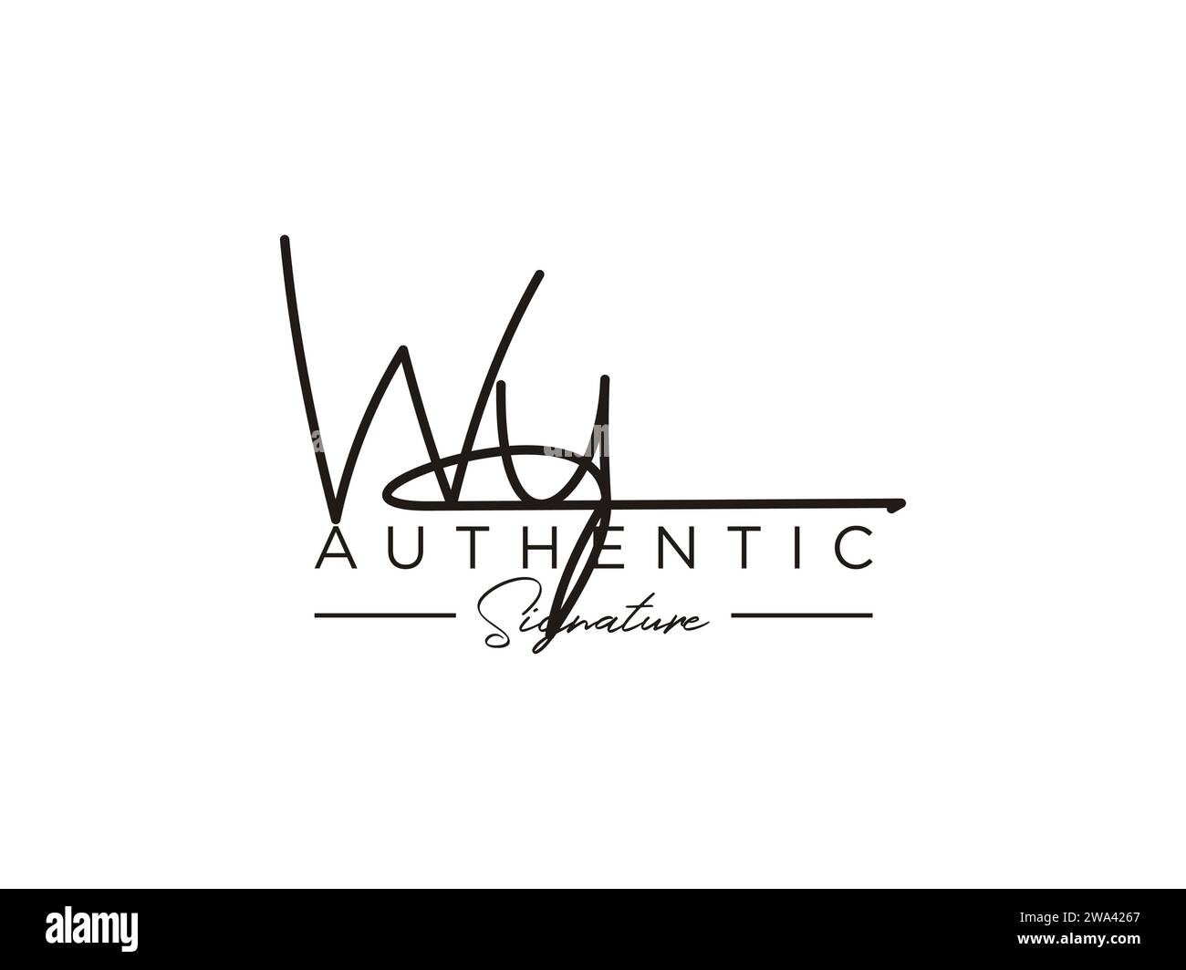 WU Signature Logo Template Vector Stock Vector Image & Art - Alamy