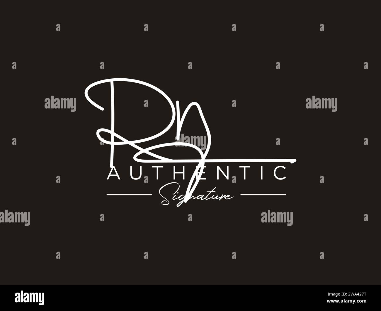 RN Signature Logo Template Vector Stock Vector Image & Art - Alamy