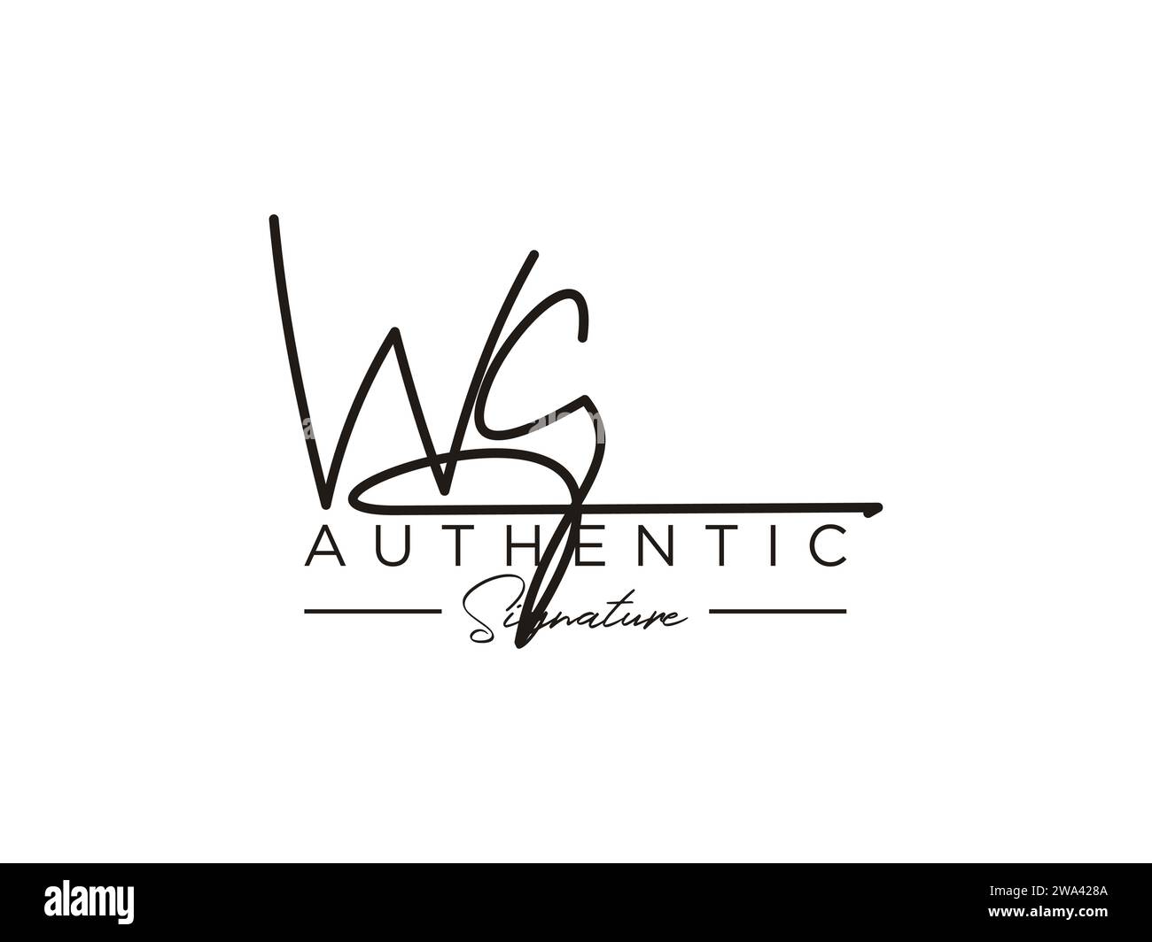 WC Signature Logo Template Vector Stock Vector Image & Art - Alamy