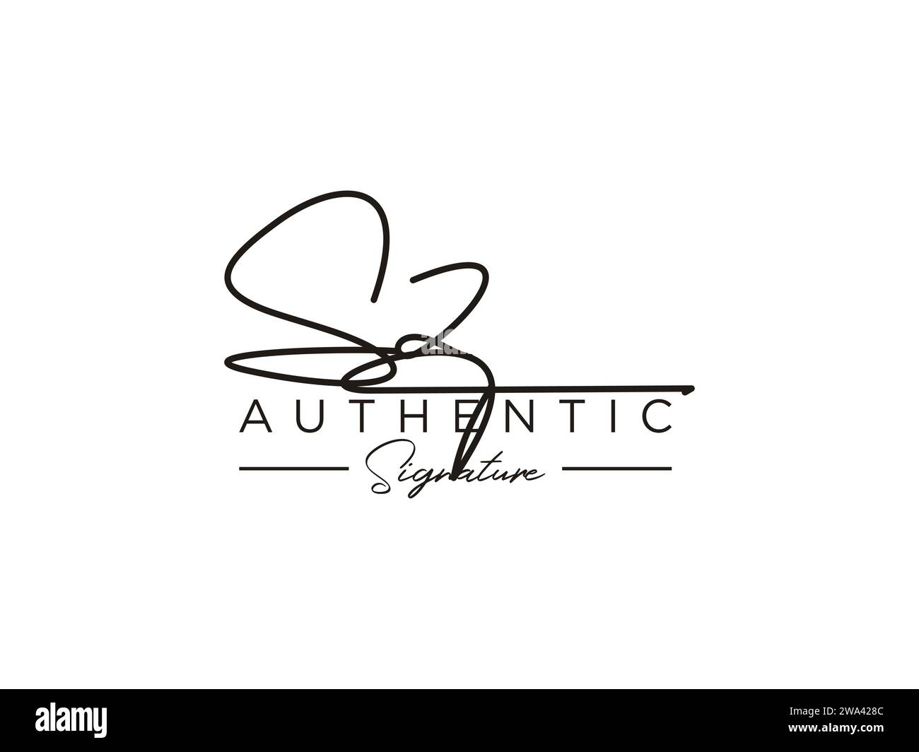 SZ Signature Logo Template Vector Stock Vector Image & Art - Alamy