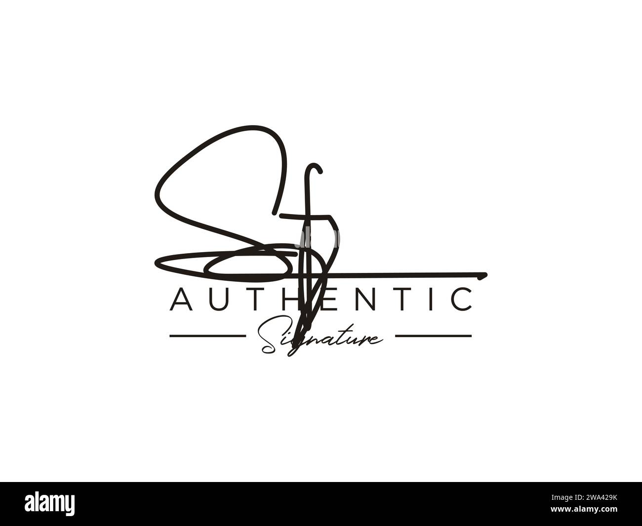 SF Signature Logo Template Vector Stock Vector Image & Art - Alamy