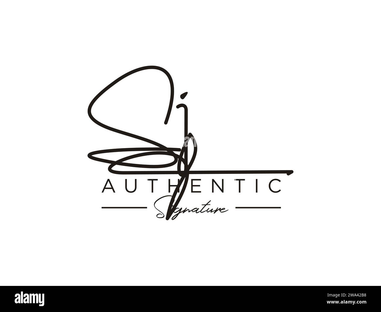 SJ Signature Logo Template Vector Stock Vector Image & Art - Alamy
