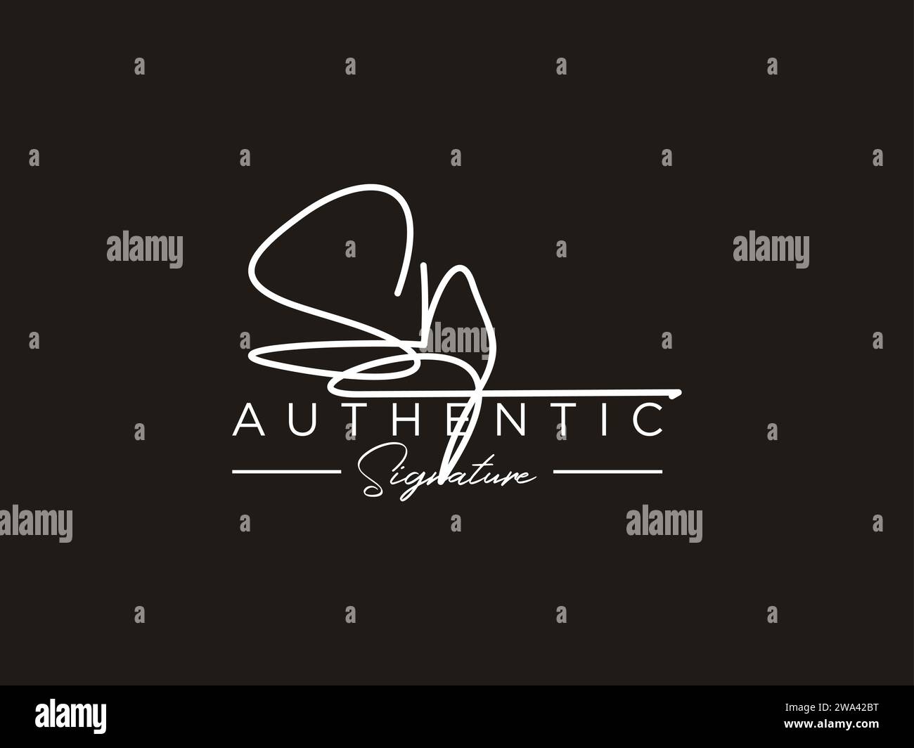 SN Signature Logo Template Vector Stock Vector Image & Art - Alamy