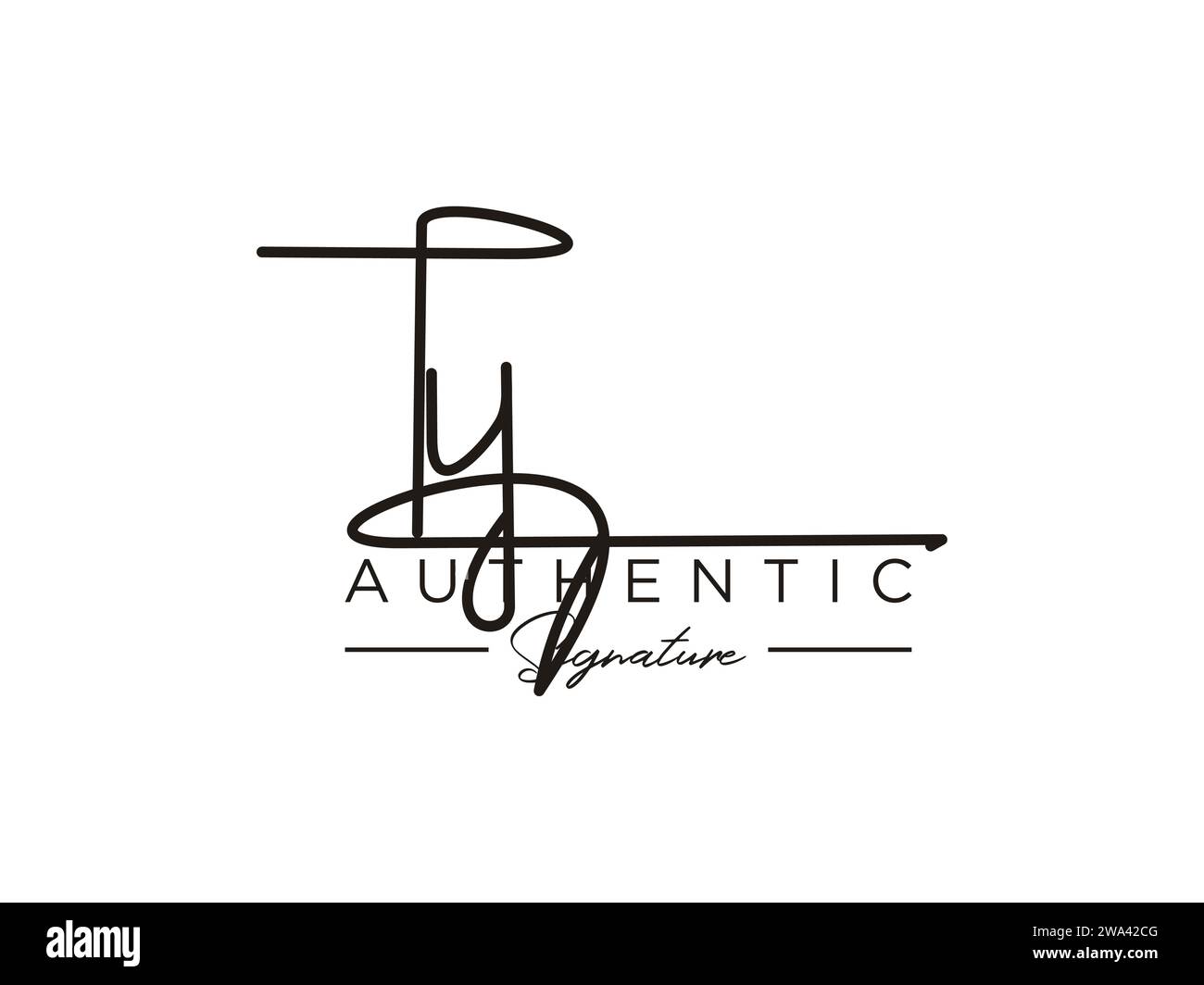 TY Signature Logo Template Vector Stock Vector Image & Art - Alamy