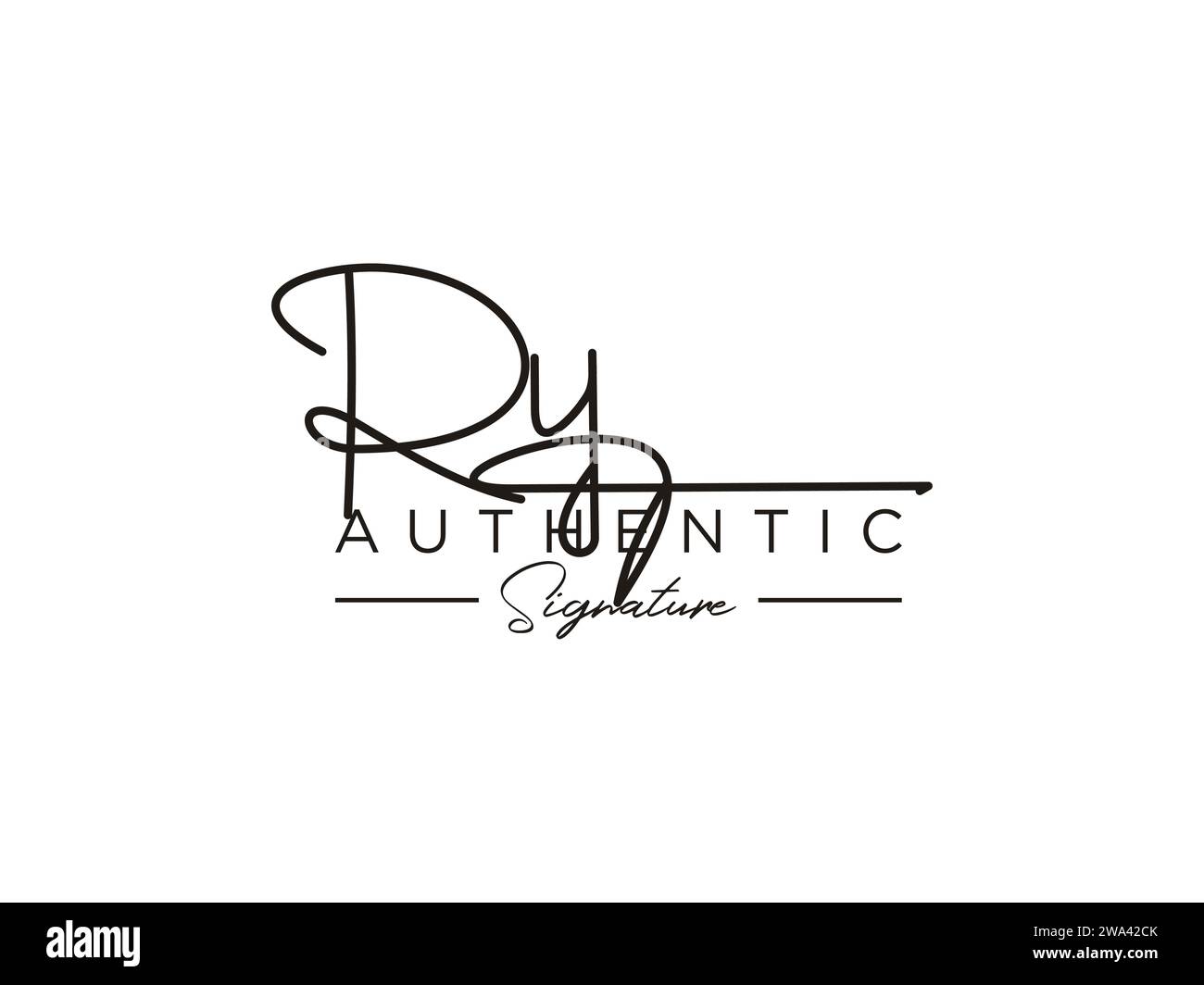 RY Signature Logo Template Vector Stock Vector Image & Art - Alamy