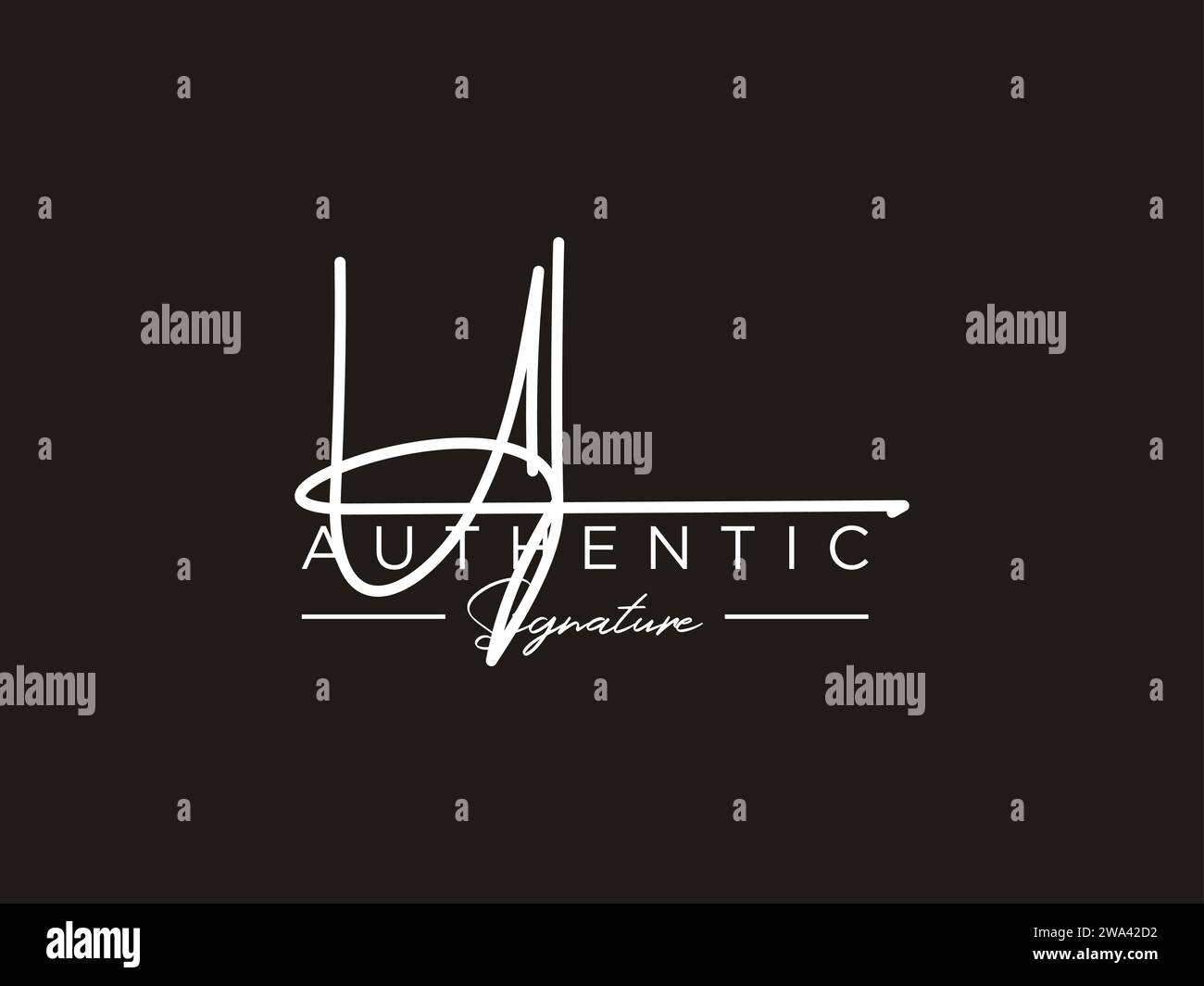 UL Signature Logo Template Vector Stock Vector Image & Art - Alamy