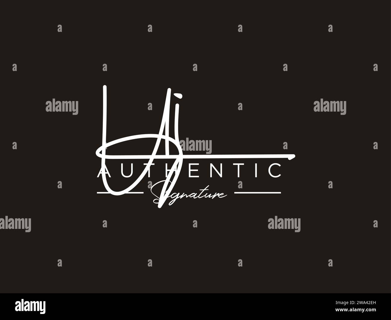 UI Signature Logo Template Vector Stock Vector Image & Art - Alamy