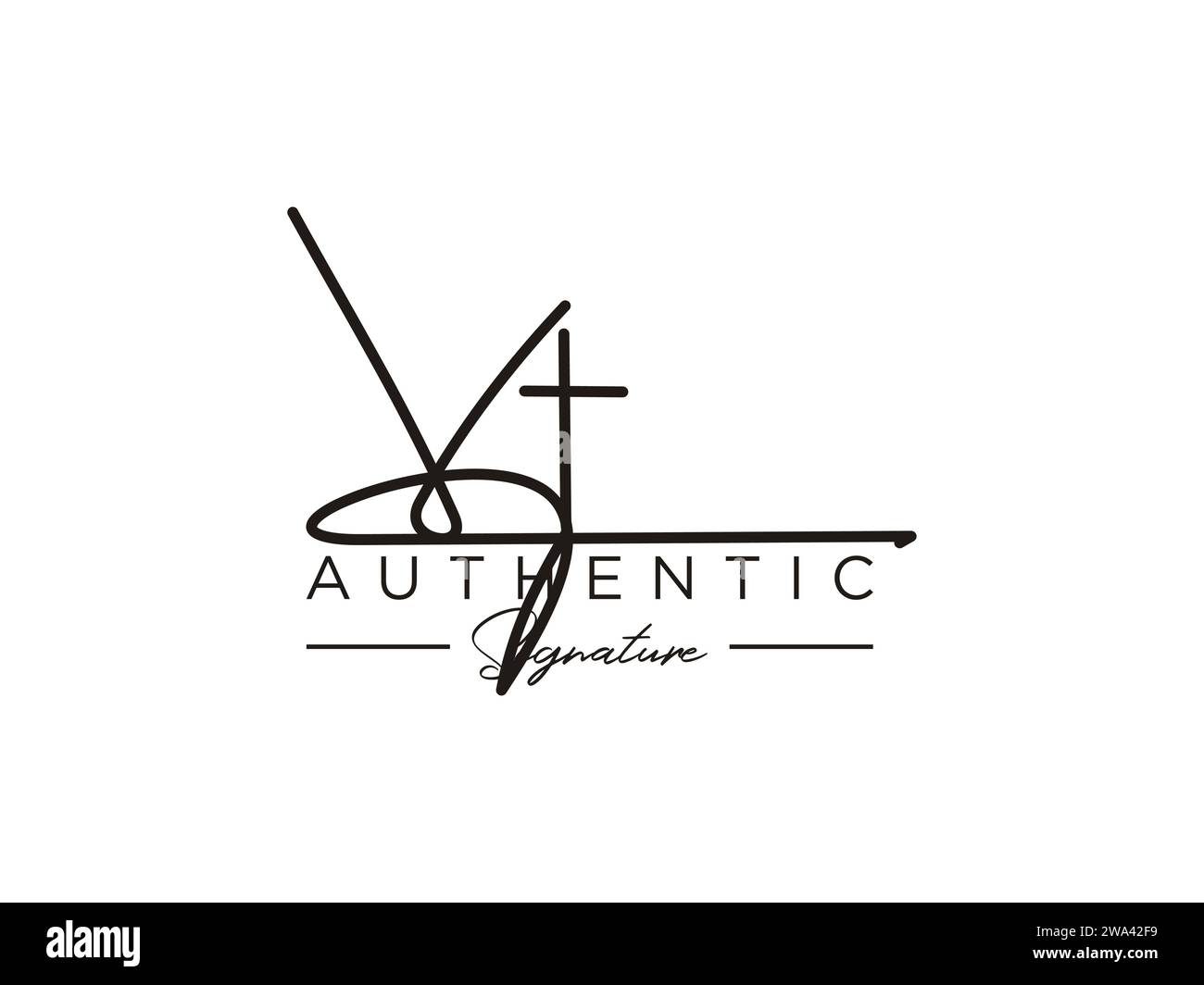 VT Signature Logo Template Vector Stock Vector Image & Art - Alamy