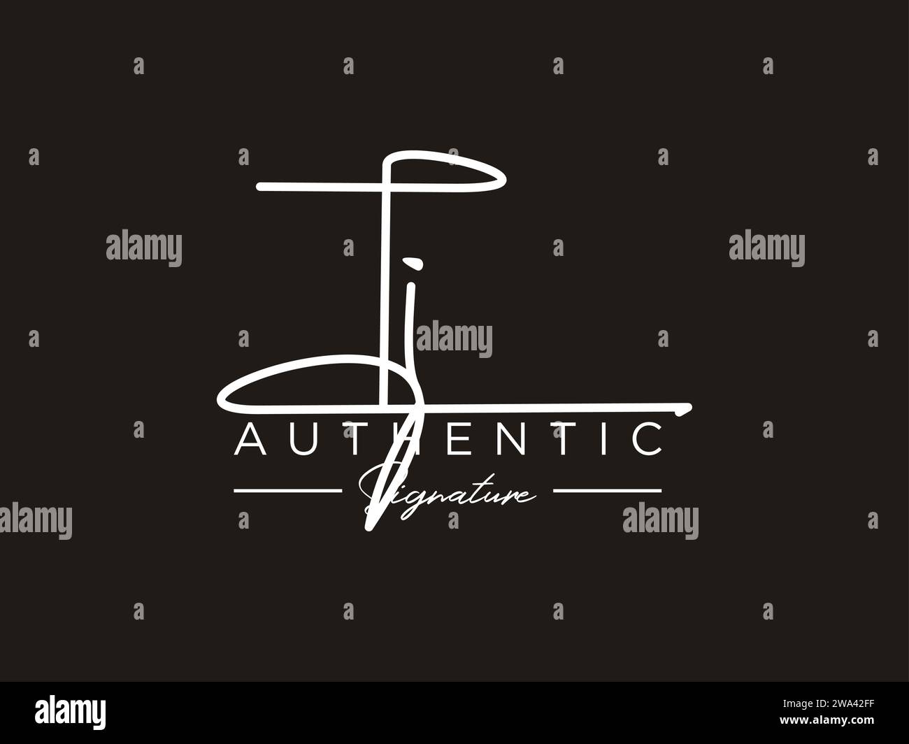 TI Signature Logo Template Vector Stock Vector Image & Art - Alamy