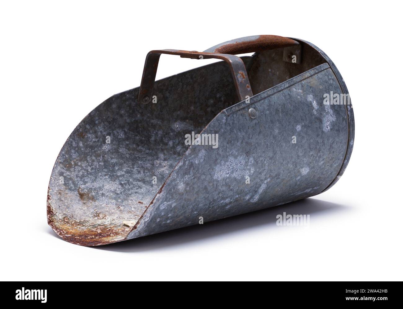 Old Rusty Scoop Cut Out on White Stock Photo - Alamy