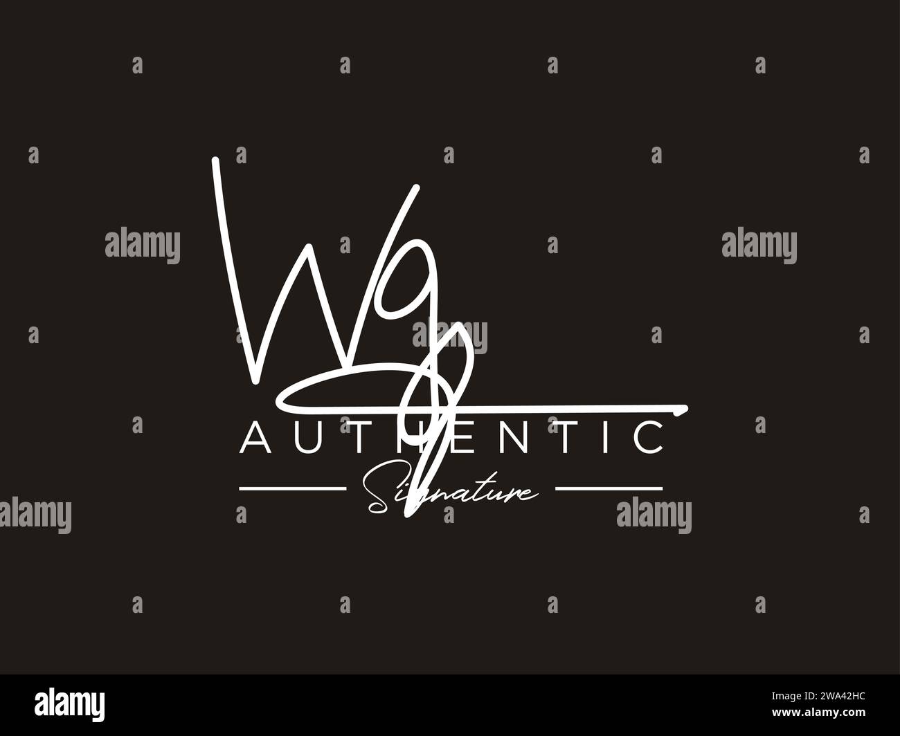 WG Signature Logo Template Vector Stock Vector Image & Art - Alamy