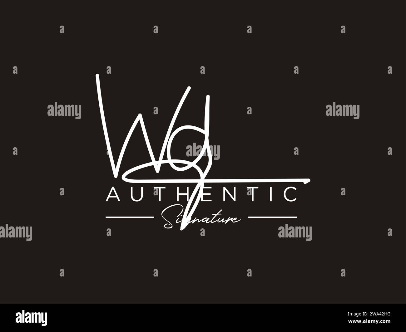 WD Signature Logo Template Vector Stock Vector Image & Art - Alamy