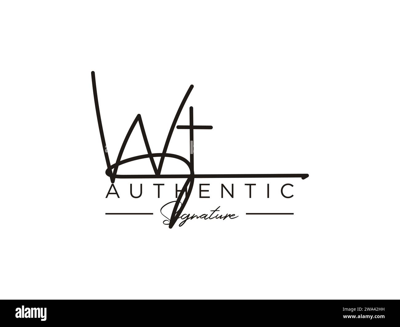 Wt letter vector vectors Cut Out Stock Images & Pictures - Alamy