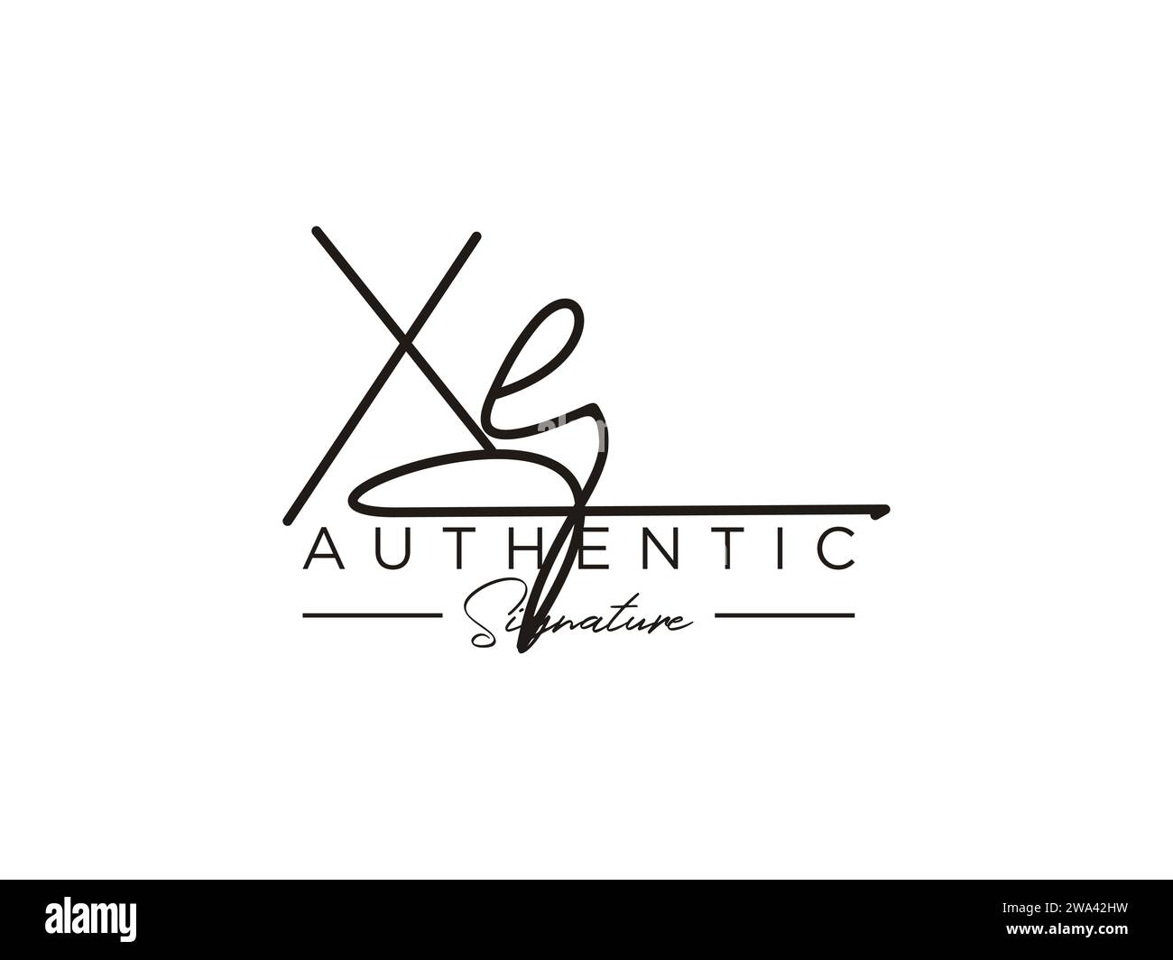 XE Signature Logo Template Vector Stock Vector Image & Art - Alamy