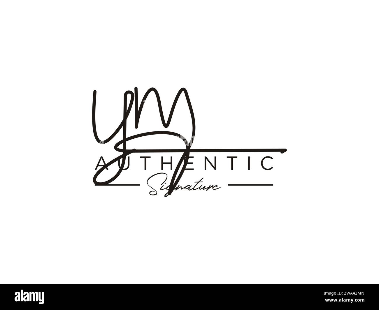 YM Signature Logo Template Vector Stock Vector Image & Art - Alamy