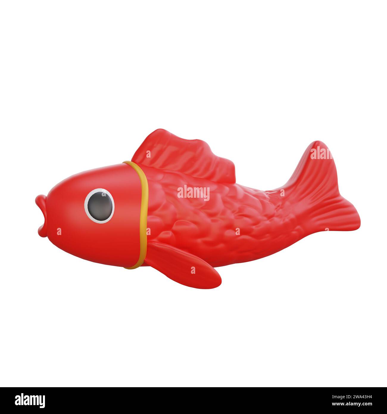 3D illustration of Chinese Fish icon, perfect for a Chinese New Year ...