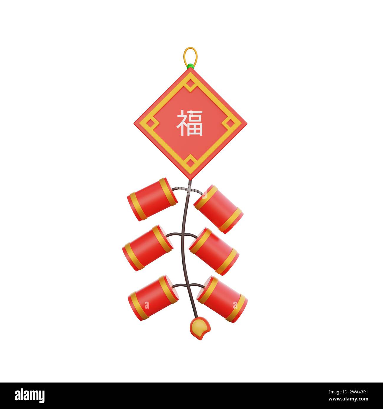 3D illustration of Chinese Firecrackers icon, perfect for a Chinese New ...