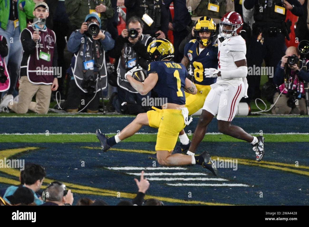 Pasadena, United States. 01st Jan, 2024. Michigan Wolverines wide ...