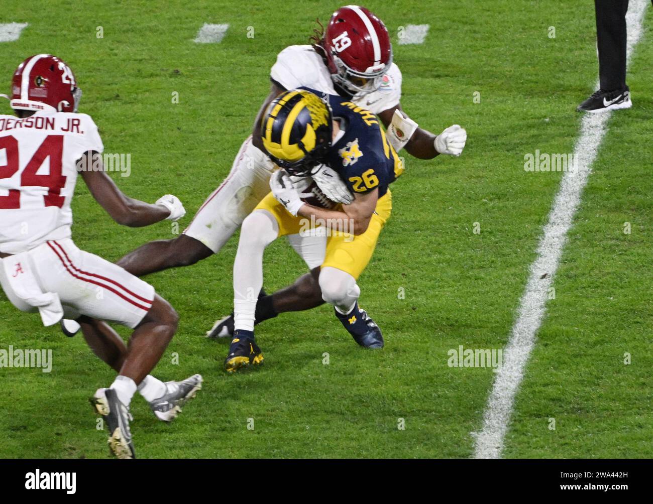 Pasadena, United States. 01st Jan, 2024. Michigan Wolverines wide ...