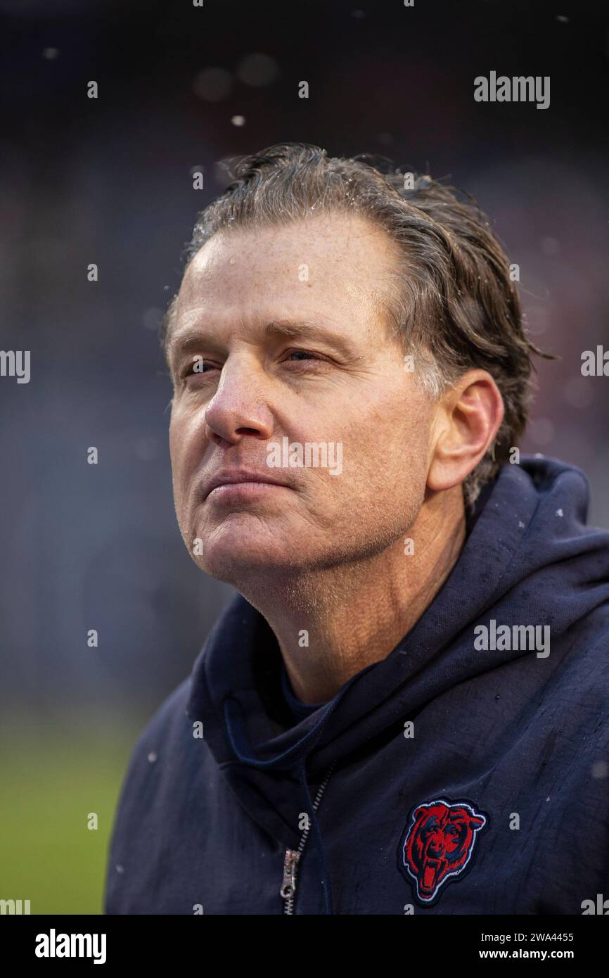 Chicago, IL, USA. 31st Dec, 2023. Chicago Bears head coach Matt ...
