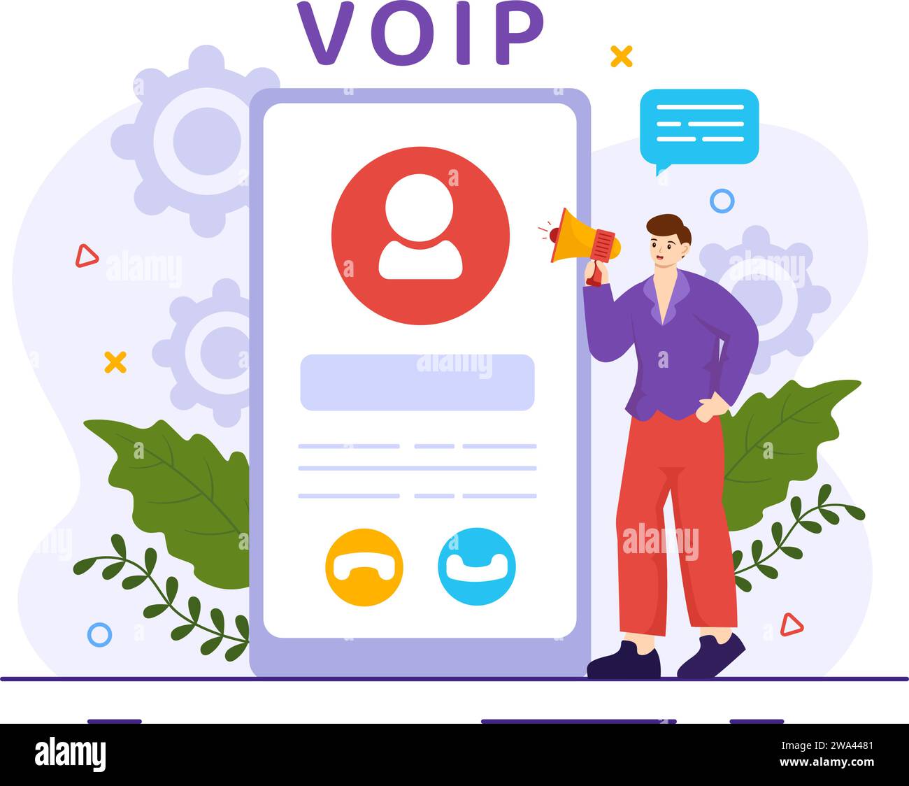 Voice over ip service Stock Vector Images - Alamy
