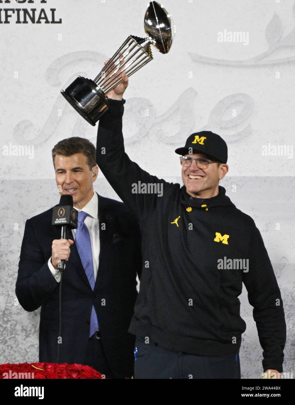 Pasadena, United States. 01st Jan, 2024. Michigan Wolverines head coach ...