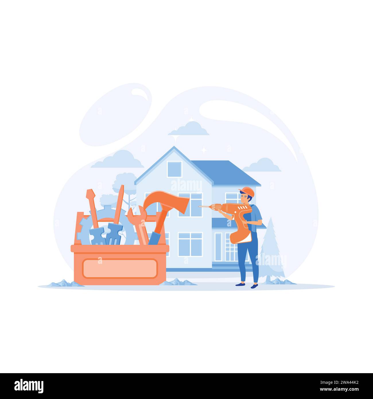 Home renovation abstract concept vector illustration set. flat vector ... Home renovation abstract concept vector illustration set. flat vector ...