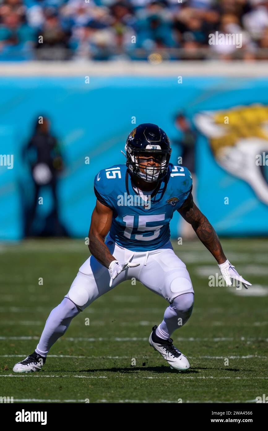 Jacksonville Jaguars wide receiver Tim Jones (15) runs a play during an ...
