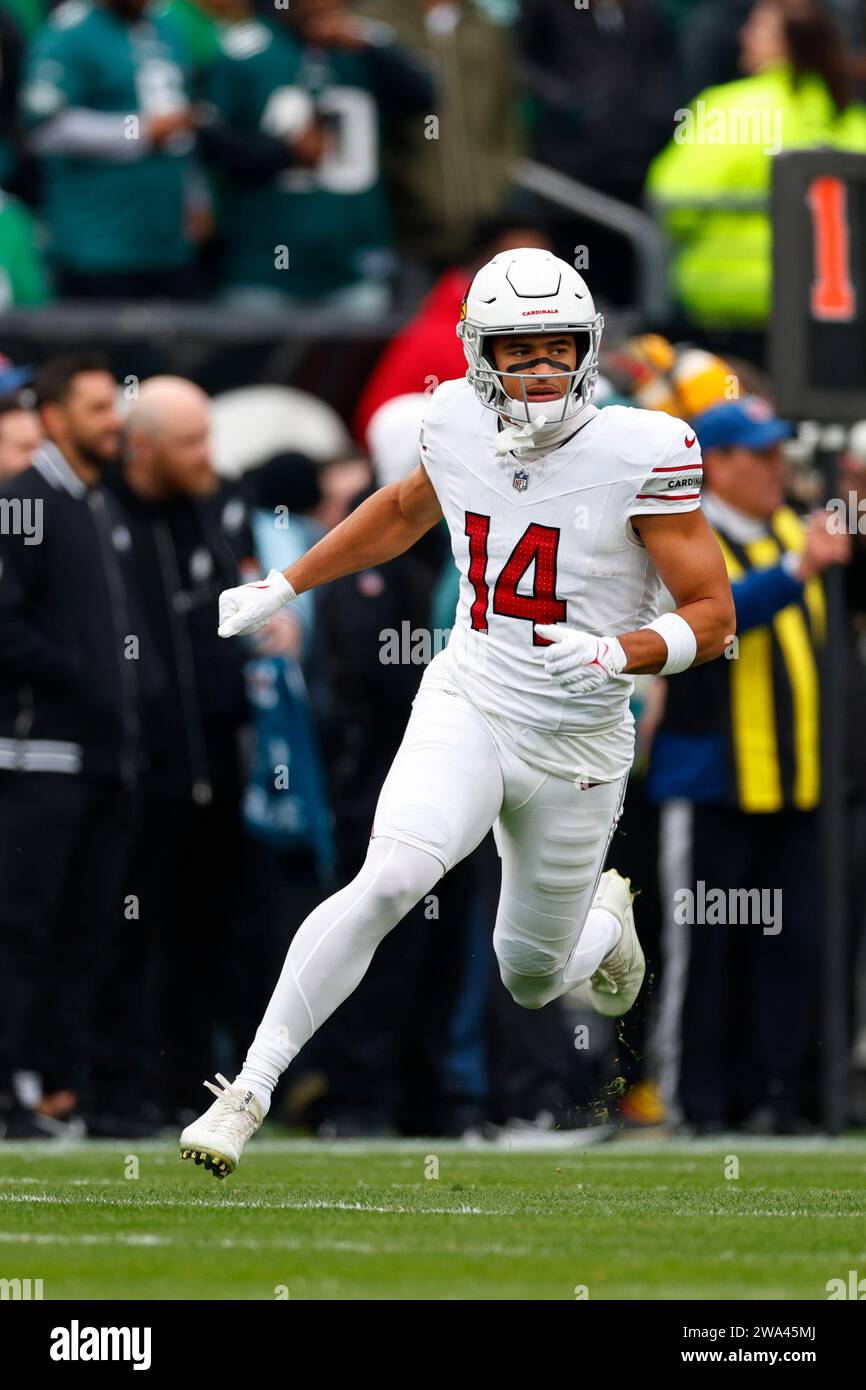 Arizona Cardinals wide receiver Michael Wilson (14) in action against ...