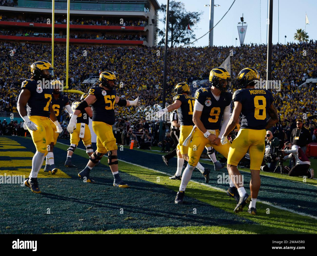 January 01, 2024 Michigan Wolverines quarterback J.J. McCarthy (9 ...