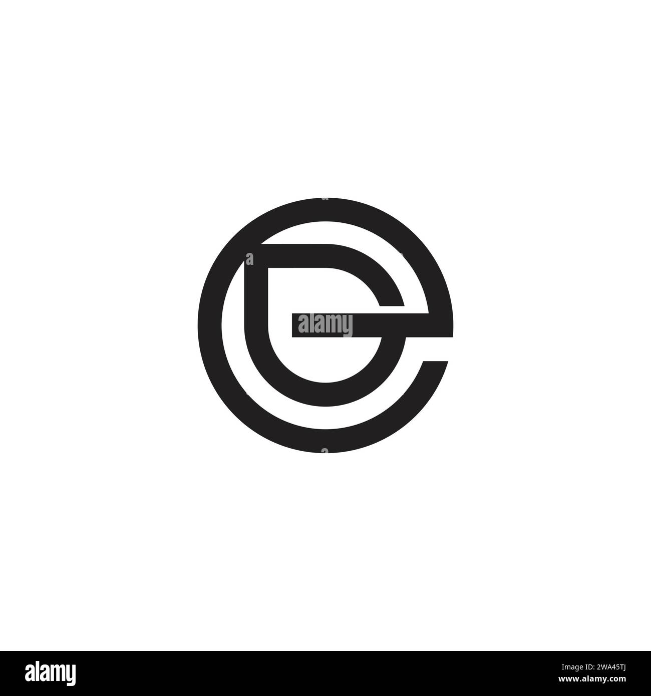 letter eg overlapping line circle logo vector Stock Vector Image & Art ...