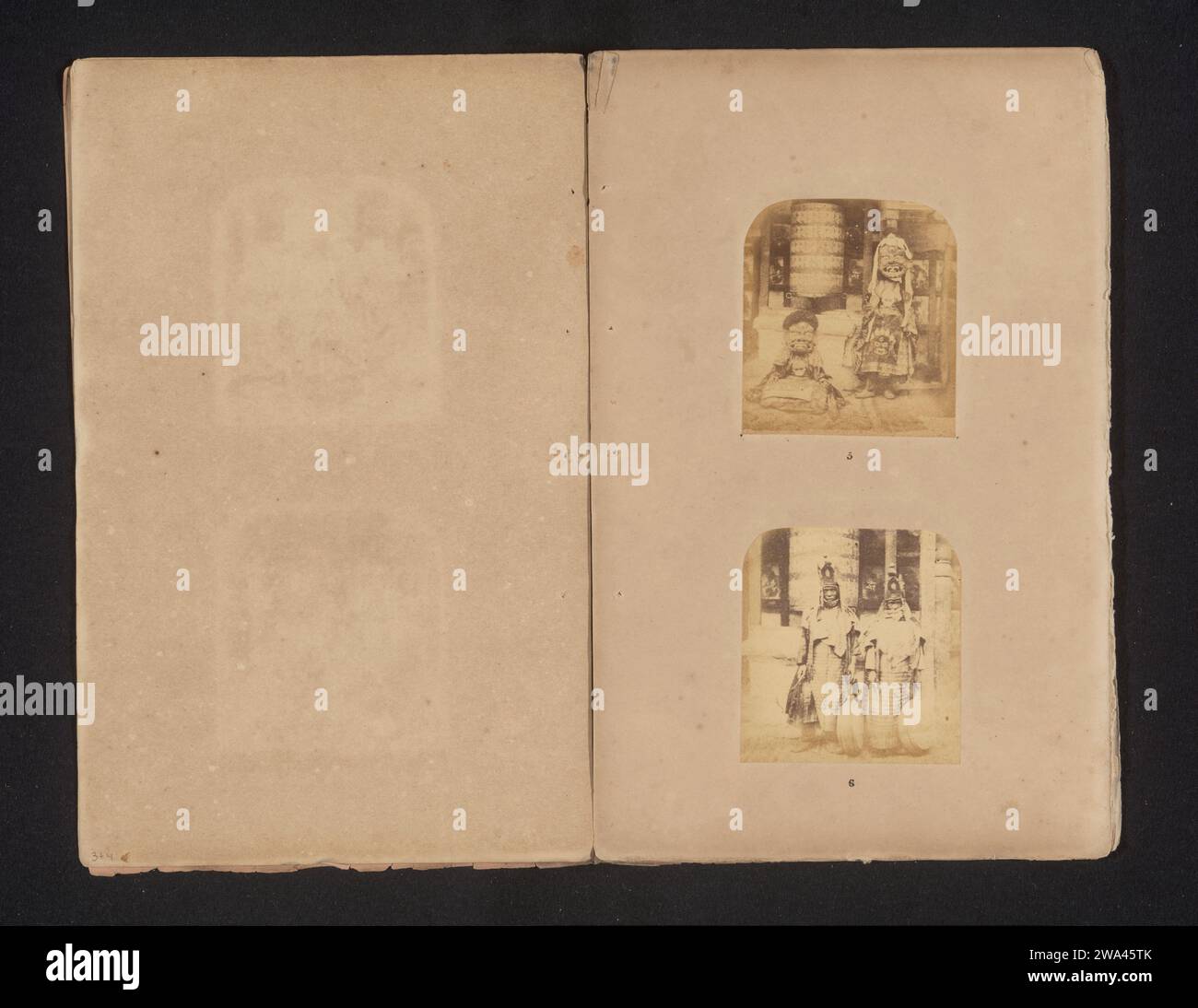 Two actors in costume from a play in India, Melville Clark, c. 1860 ...