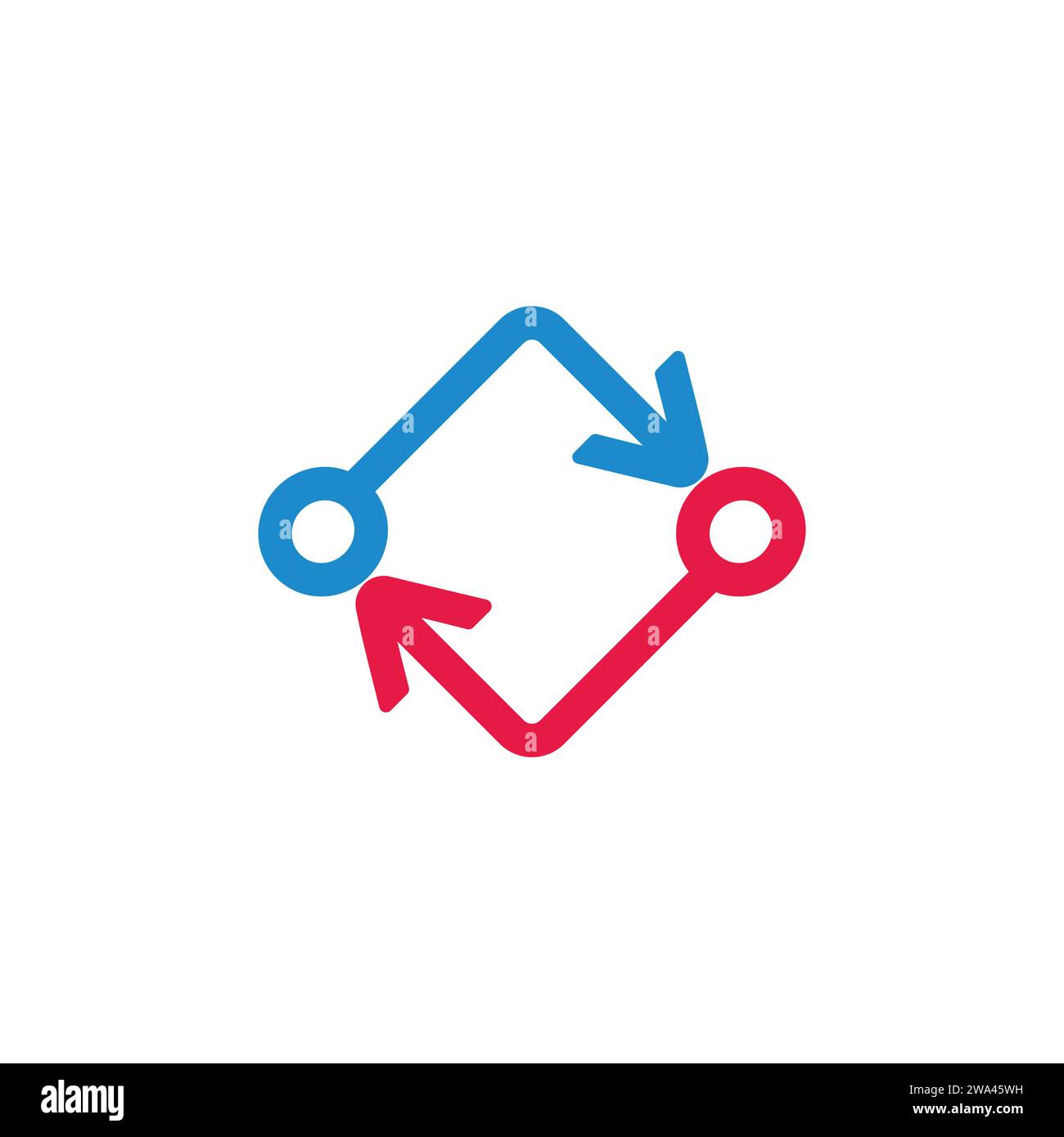 colorful arrows exchange arrows process symbol vector Stock Vector ...