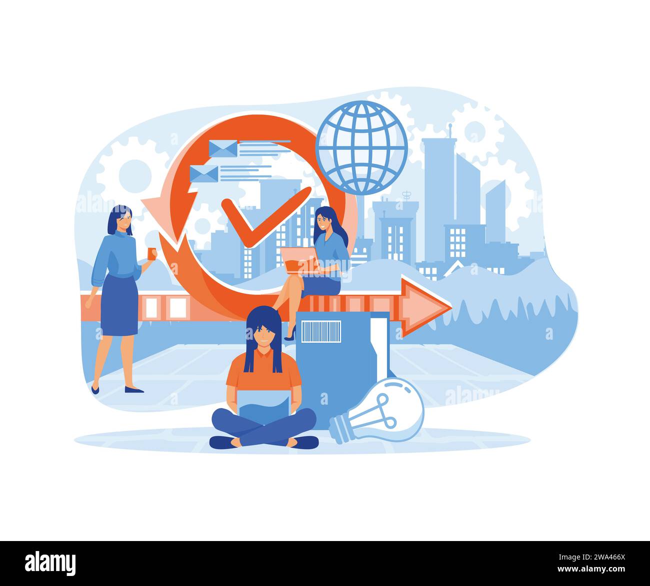 Scrum Framework concept. Team discussing tasks at Kanban board and ...