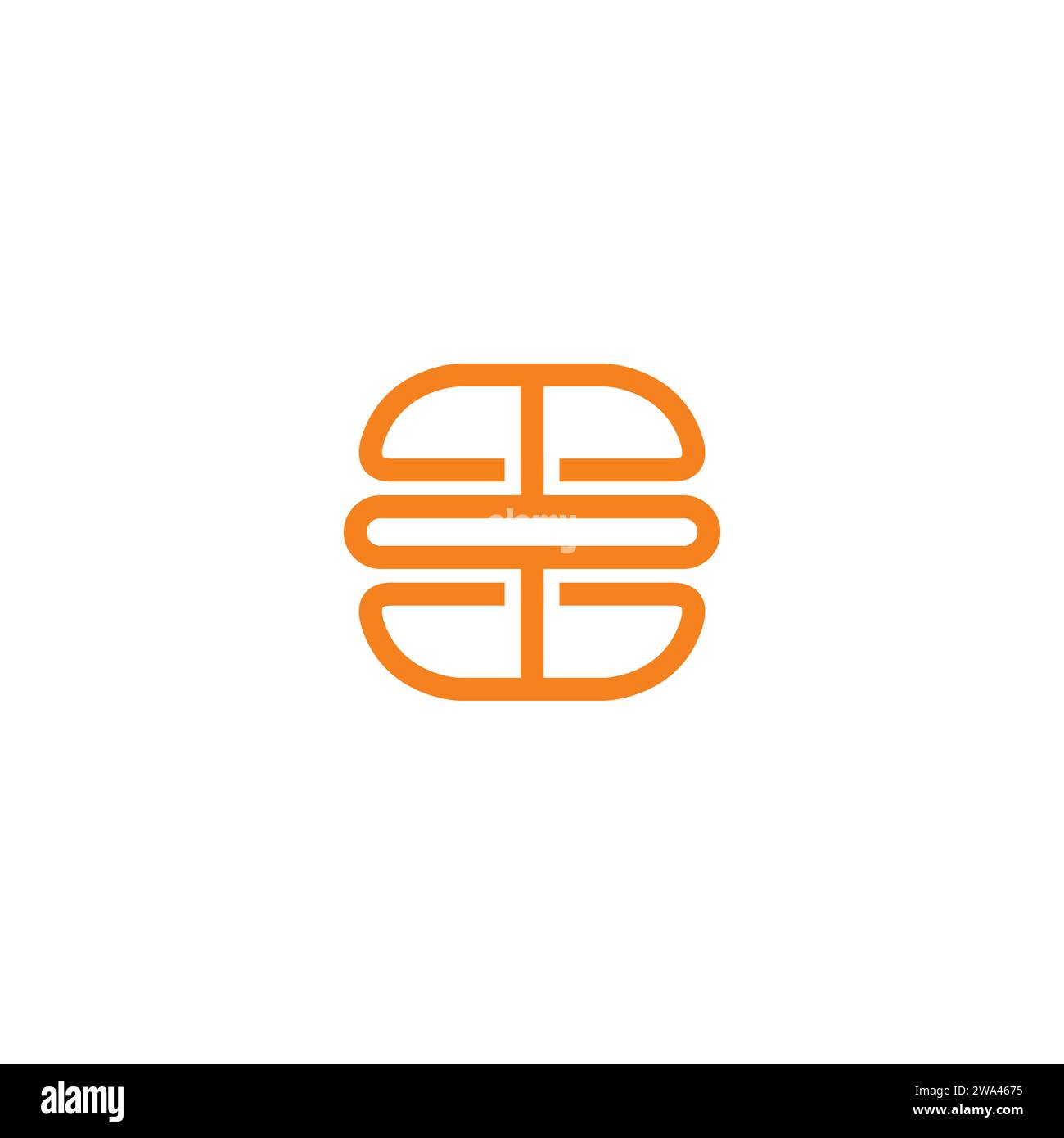 Burger Line Logo Symbol. Burger Icon Stock Vector Image & Art - Alamy