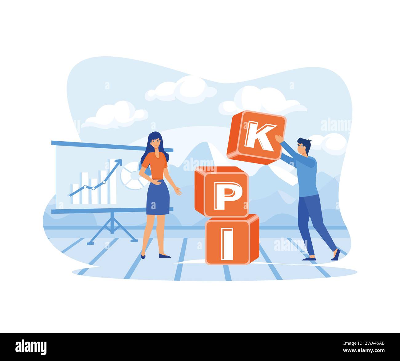 Kpi vector vectors Cut Out Stock Images & Pictures - Alamy