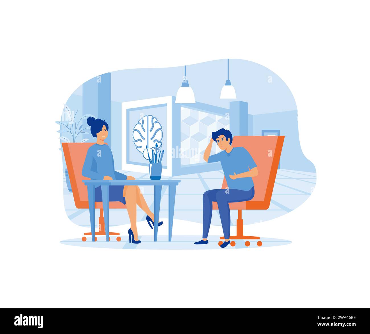 Professional psychotherapist patient in Stock Vector Images - Alamy