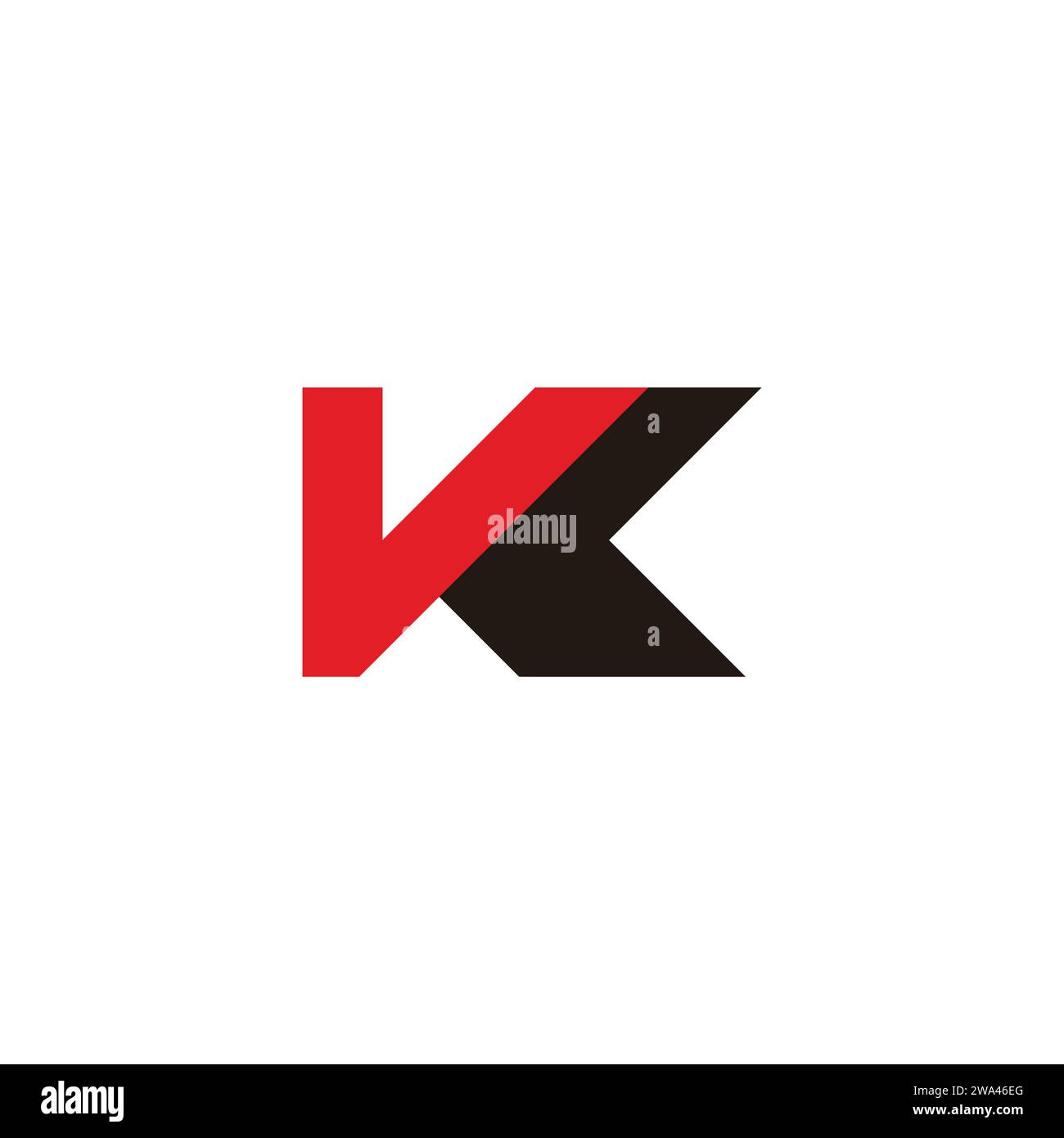 letter vk simple shadow logo vector Stock Vector Image & Art - Alamy