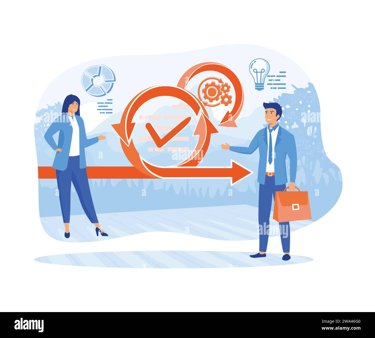 Scrum Agile Framework Plan As Software Development Method Tiny Person Concept Effective