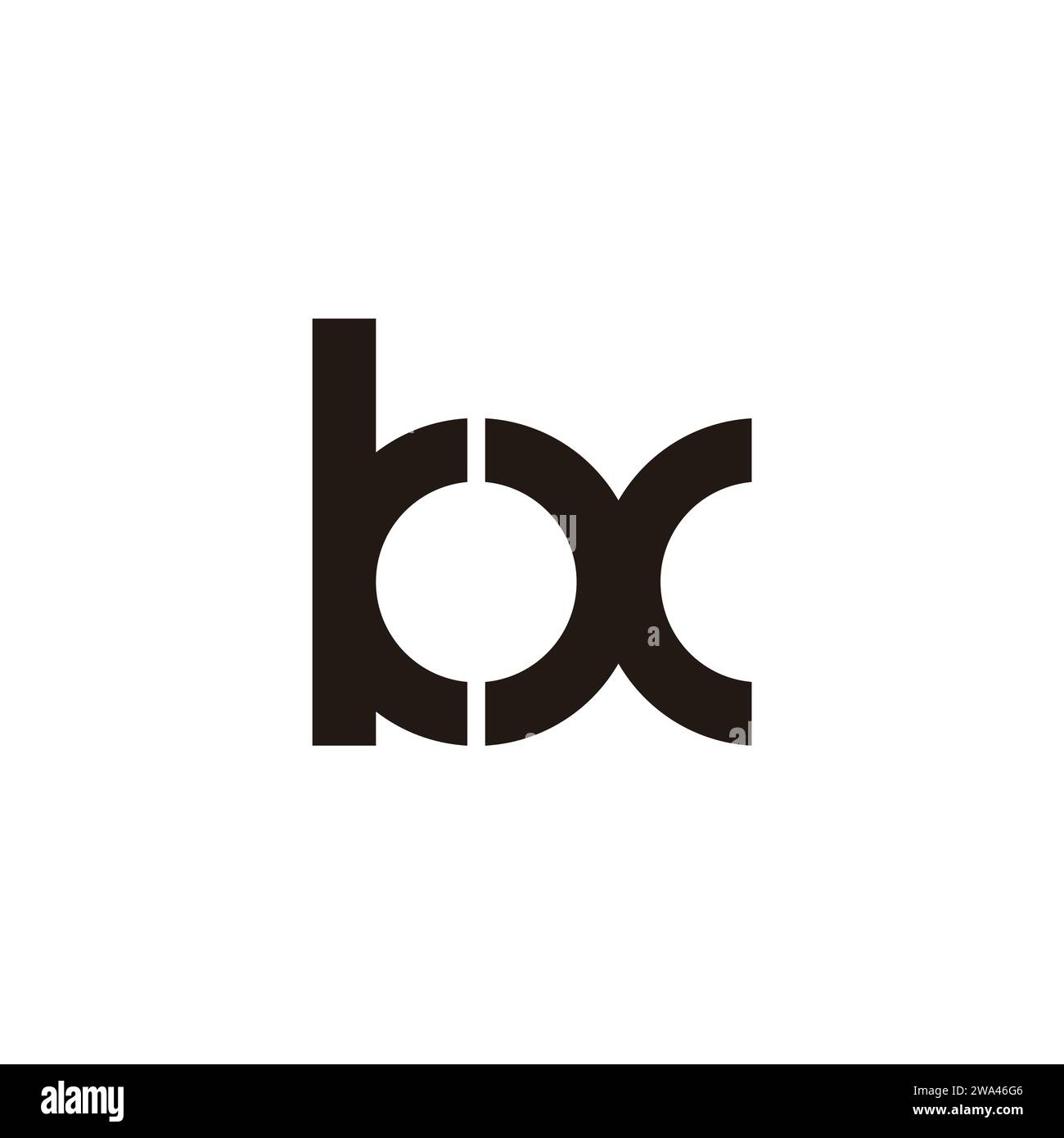 letter bx simple linked geometric logo vector Stock Vector Image & Art ...